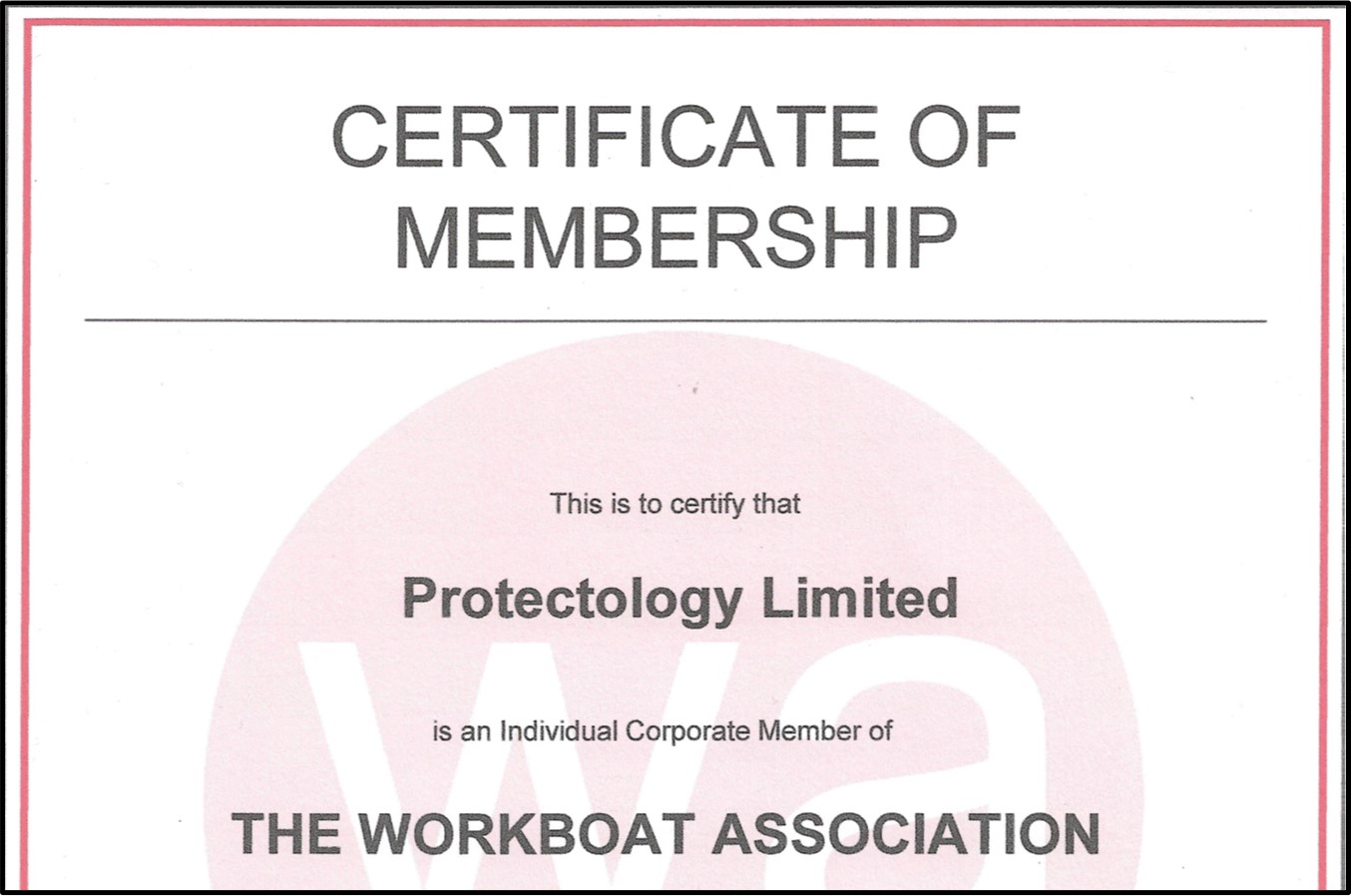 Protectology becomes a member of the Workboat Association